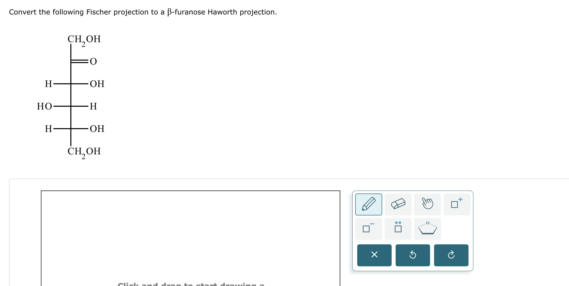 Convert the following Fischer projection to a | Chegg.com