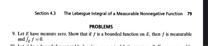 Solved Section 4.3 The Lebesgue Integral of a Measurable | Chegg.com