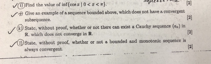 Solved A Give An Example Of An Unbounded Sequence That 1486