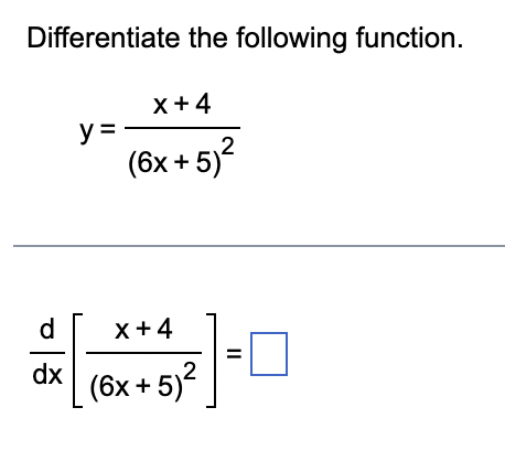 Solved Differentiate the following | Chegg.com