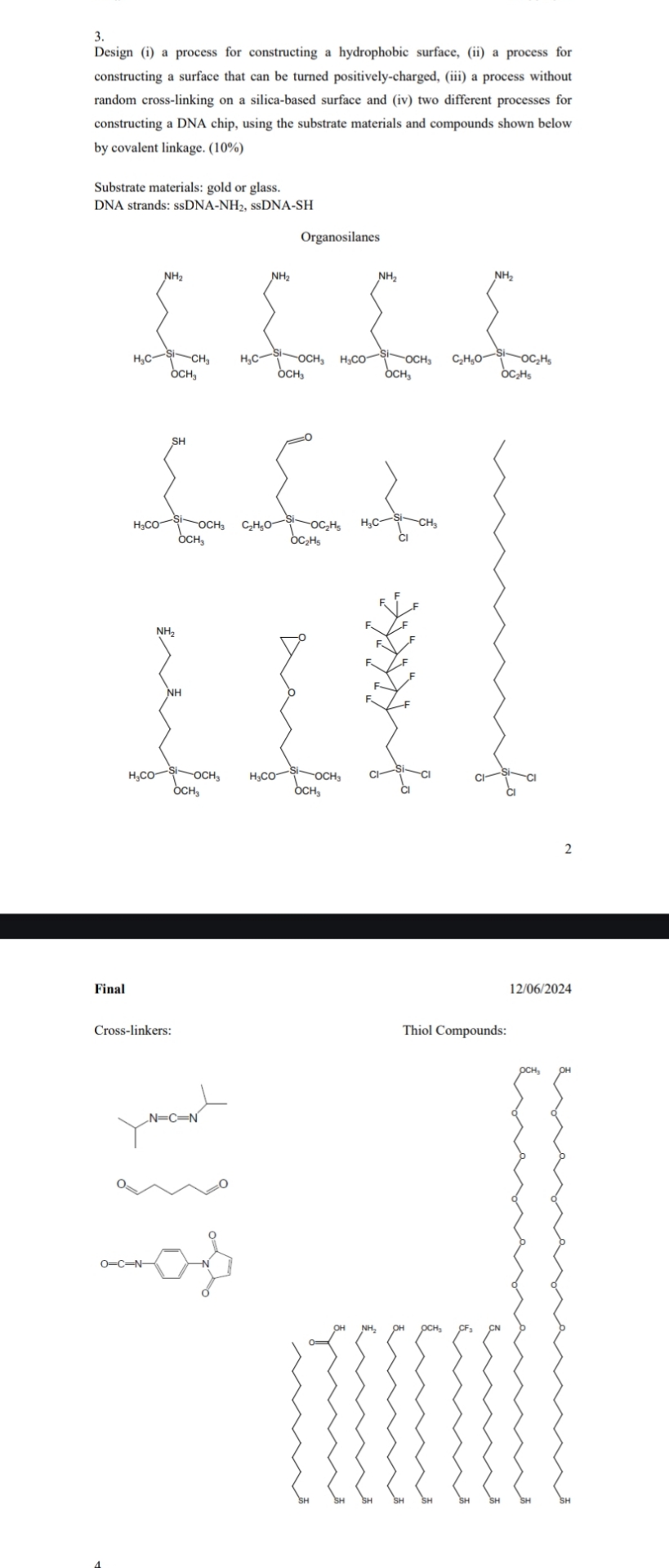 Solved Design (i) ﻿a process for constructing a hydrophobic | Chegg.com