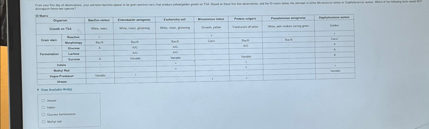 Solved distinguish these two species?ID | Chegg.com