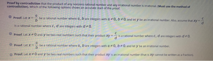 Solved Proof by contradiction that the product of any | Chegg.com