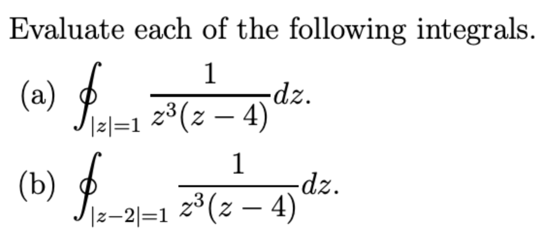Solved ONLY PART B: Evaluate each of the following | Chegg.com