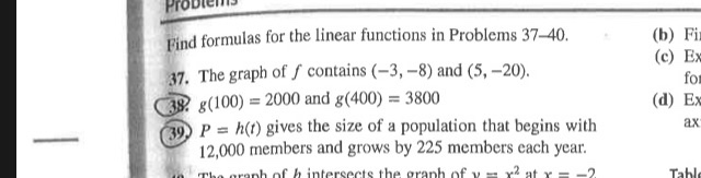 Solved Problems Pind formulas for the linear functions in | Chegg.com