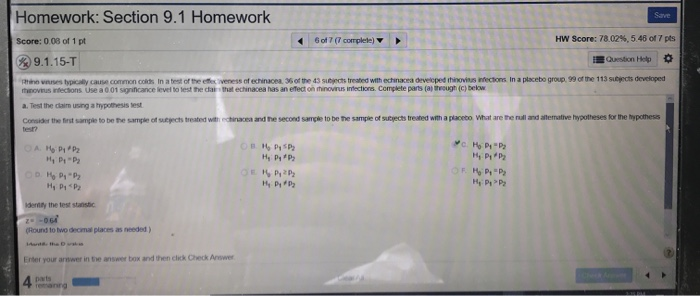 Solved Homework Section 9 1 Homework Save Score 0 08 Of 1