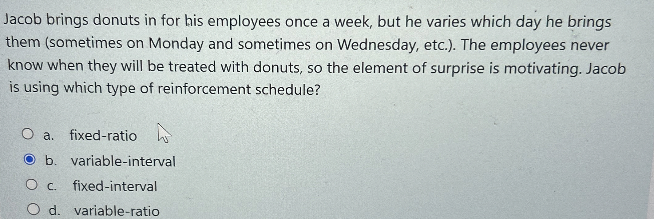Solved Jacob brings donuts in for his employees once a week, | Chegg.com