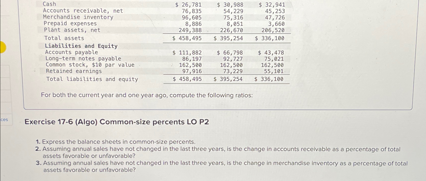 Solved \table[[Cash,$26,781,$30,988,$32,941 | Chegg.com