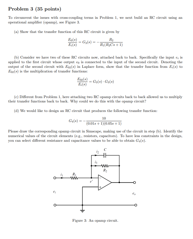 Problem 3 (35 ﻿points)To ﻿circumvent the issues with | Chegg.com