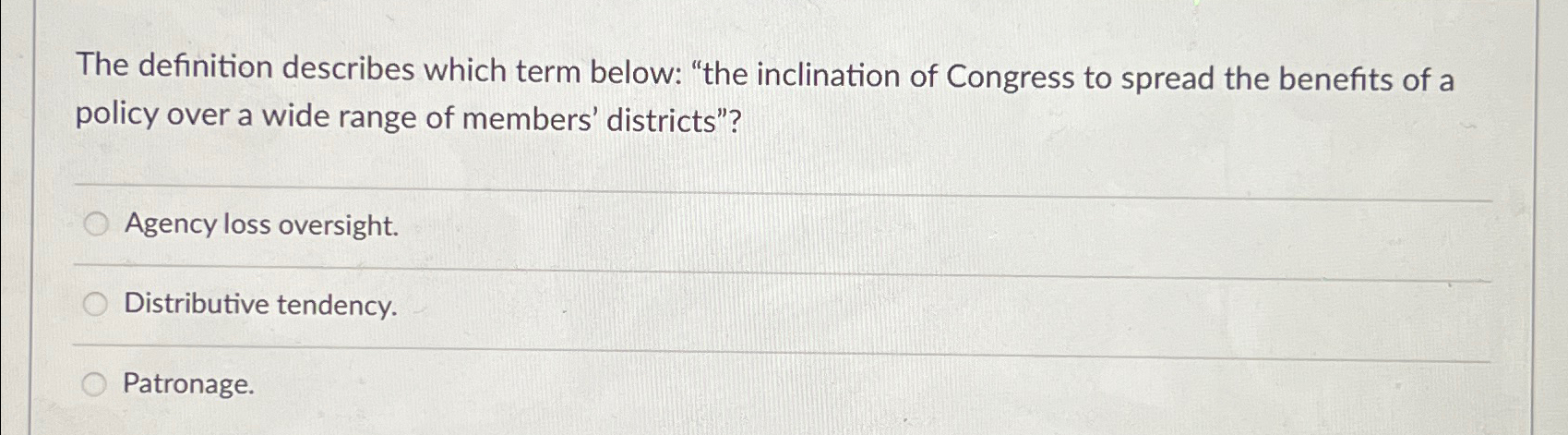 Solved The definition describes which term below: "the | Chegg.com