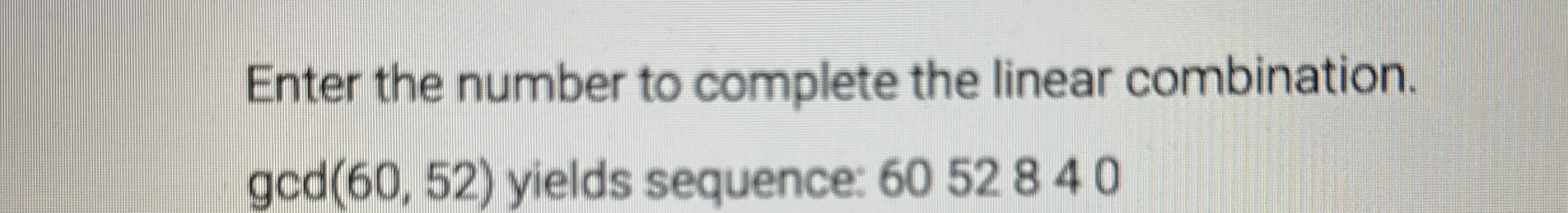 Solved Enter the number to complete the linear | Chegg.com