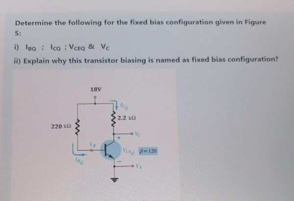 Solved Determine the following for the fixed bias | Chegg.com