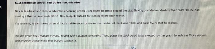 Solved 6. Indifference curves and utility maximization Nick | Chegg.com