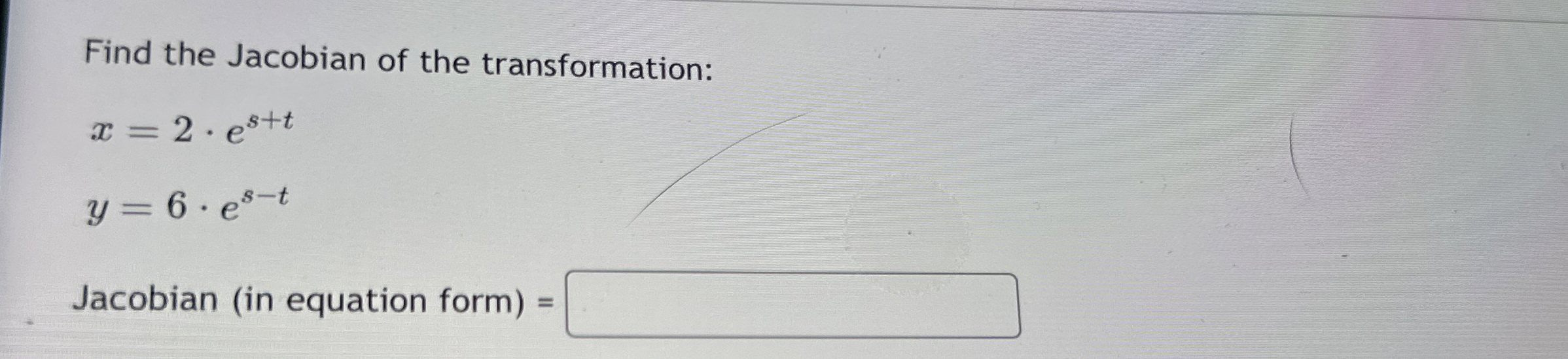 Solved Find the Jacobian of the | Chegg.com