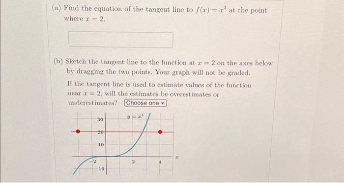 Solved (a) Find the equation of the tangent line to f(x) = | Chegg.com