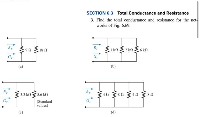 Solved SECTION 6.3 Total Conductance and Resistance 3. Find | Chegg.com