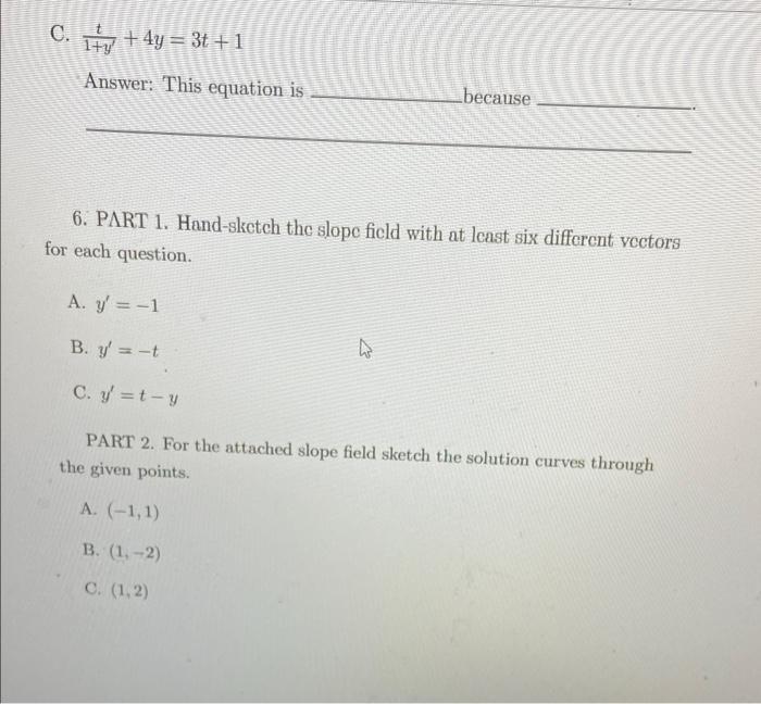 Solved 5. Classify the following cquations arc lincar or | Chegg.com