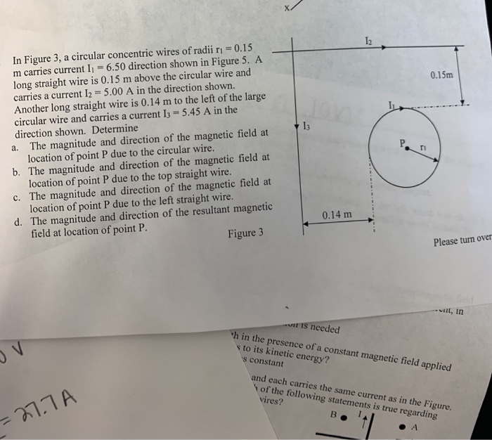 Solved 0.15m In Figure 3, a circular concentric wires of | Chegg.com
