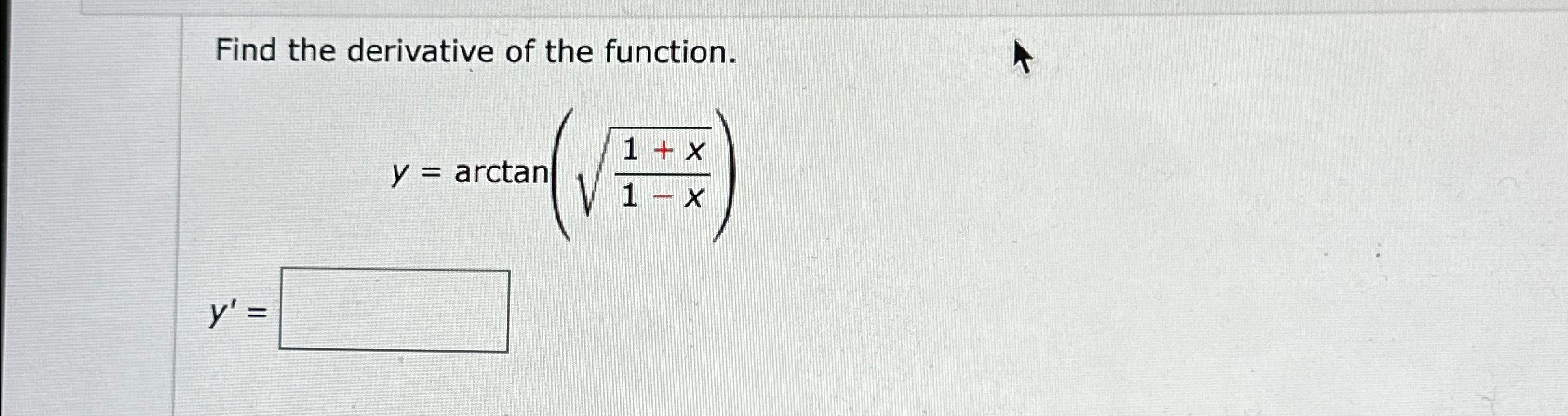 Solved Find the derivative of the | Chegg.com