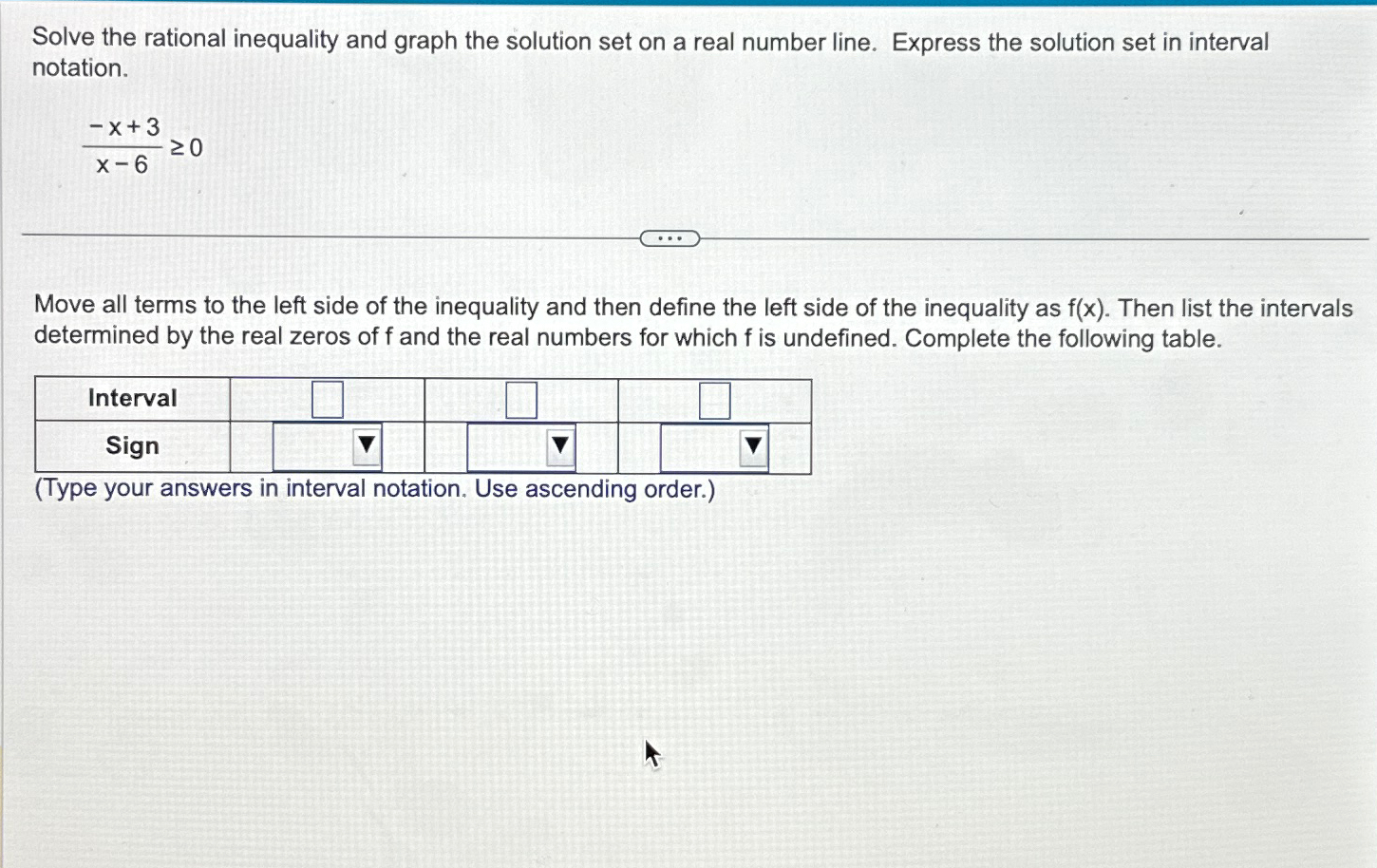 Solved Solve the rational inequality and graph the solution | Chegg.com