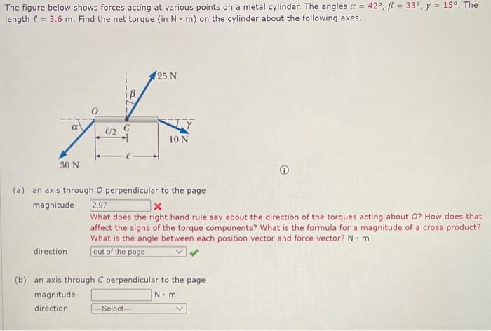 Solved The figure below shows forces acting at various | Chegg.com