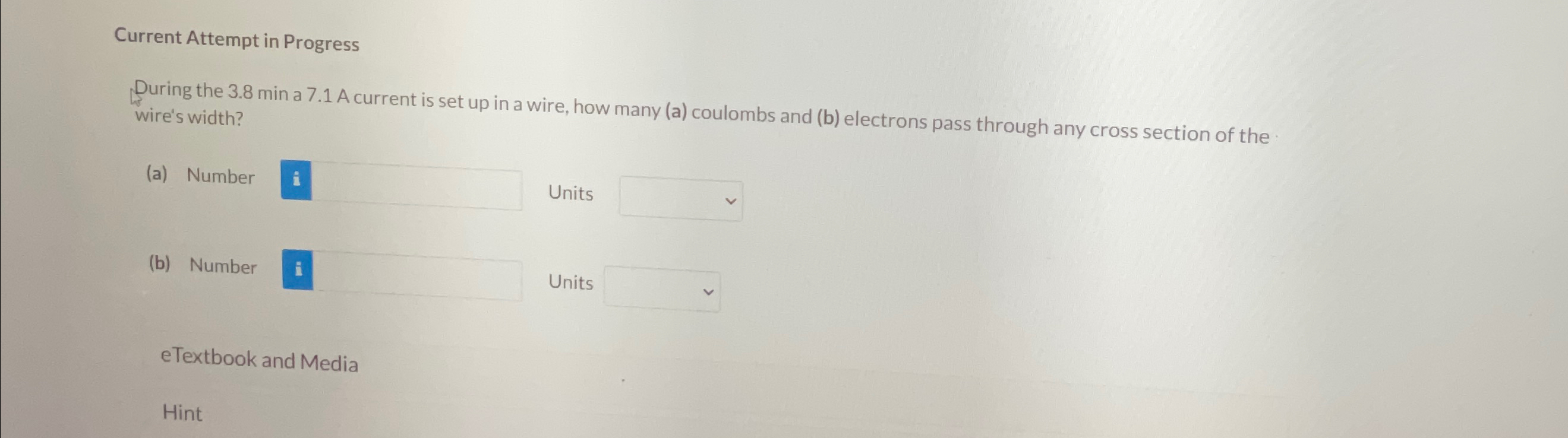 Solved Current Attempt in ProgressDuring the 3.8min a 7.1 ﻿A | Chegg.com