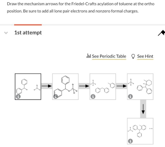 Solved Draw the mechanism arrows for the Friedel-Crafts | Chegg.com