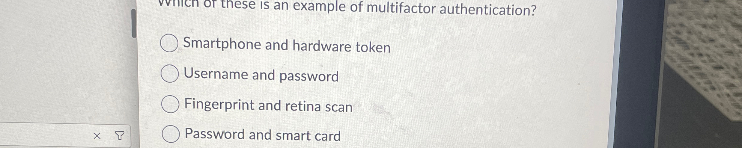 Solved wrich of these is an example of multifactor | Chegg.com