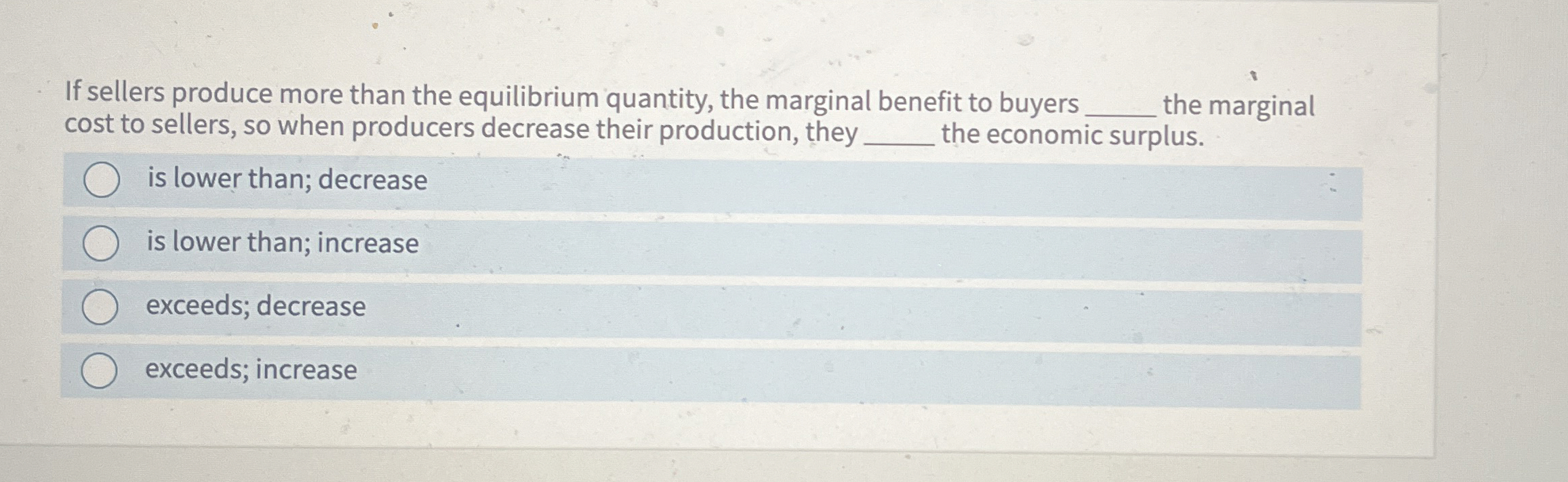 Solved If sellers produce more than the equilibrium | Chegg.com