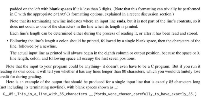 Solved 2.1 The line length check program lengthcheck.c As | Chegg.com