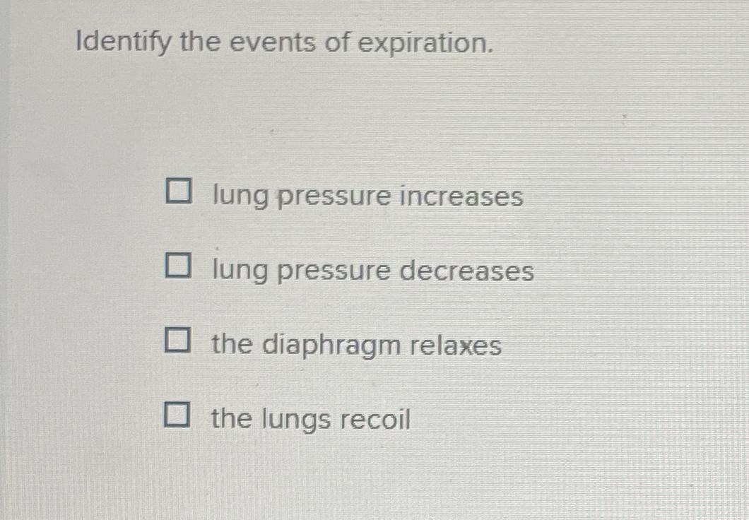 Solved Identify the events of expiration.lung pressure | Chegg.com