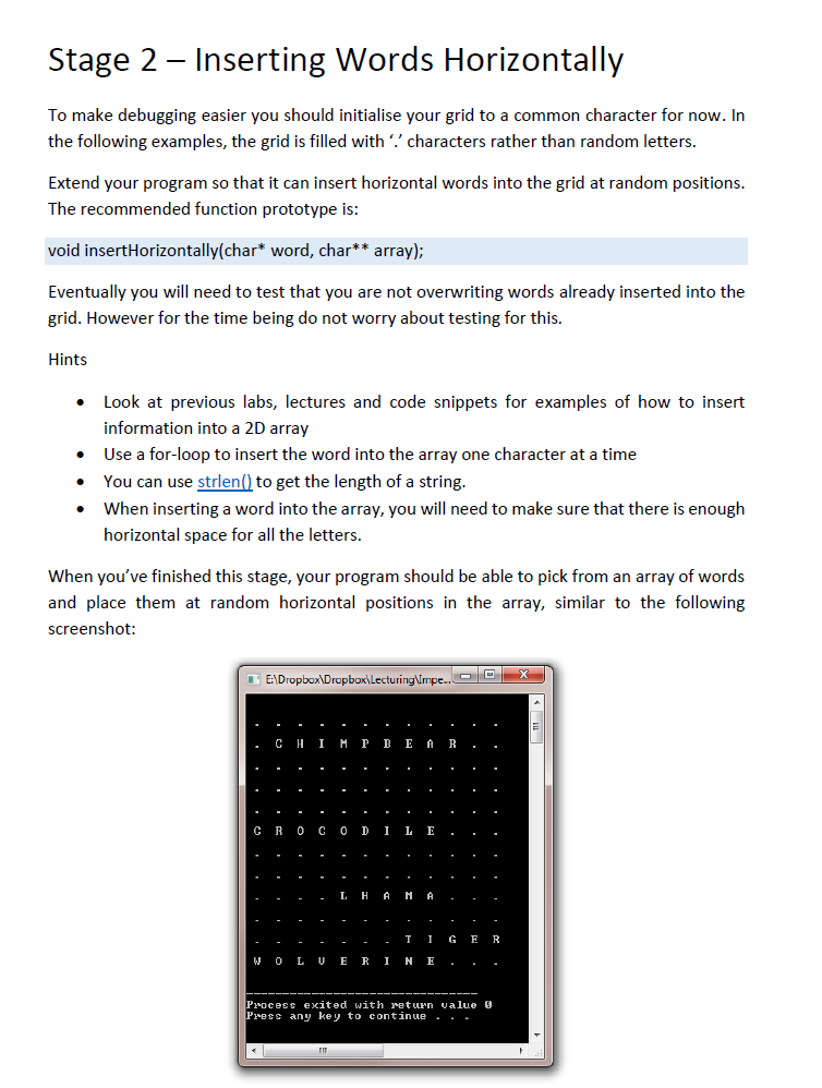 Introduction A Word Search Puzzle consists of a grid | Chegg.com