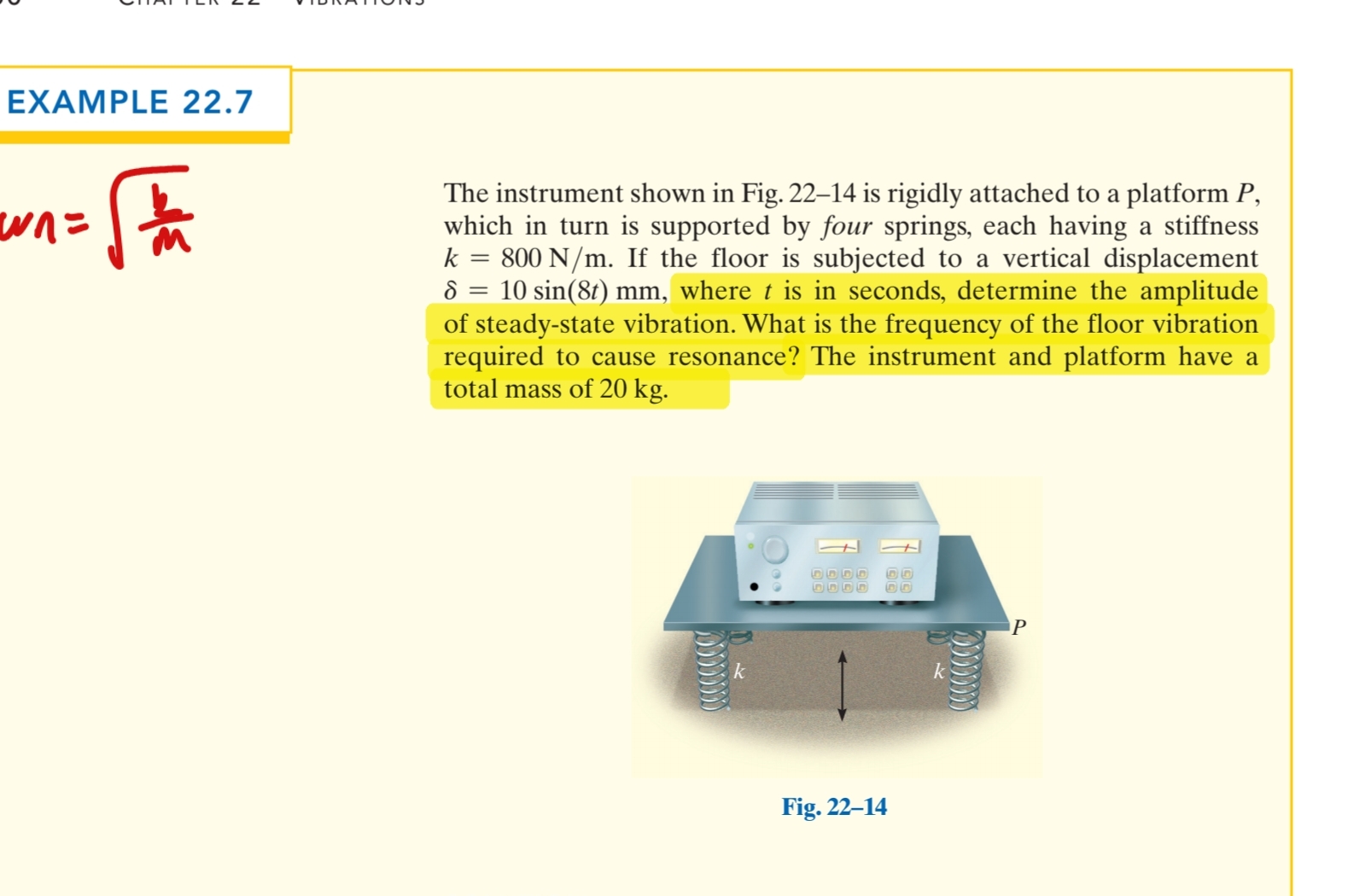 Solved EXAMPLE 22.7wn=hm2The instrument shown in Fig. 22-14 | Chegg.com