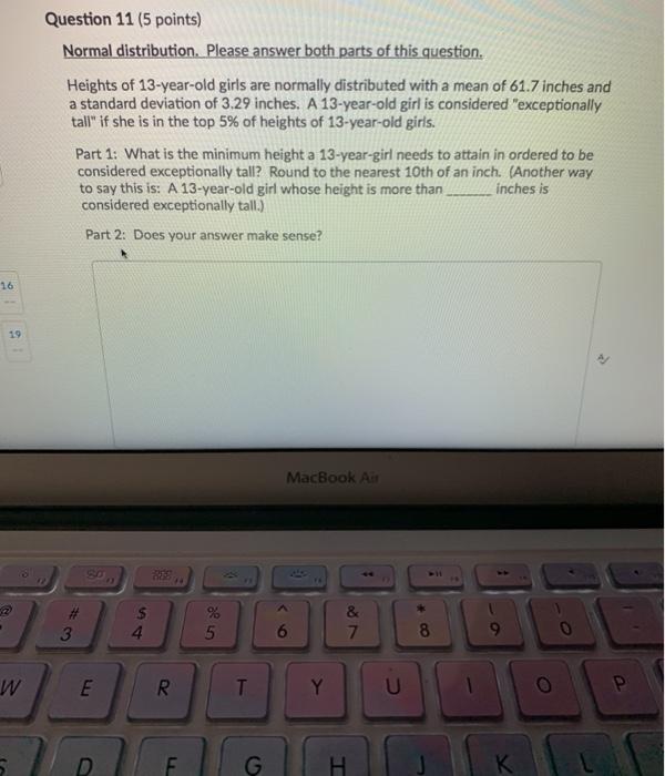 Solved Question 11 (5 points) Normal distribution. Please | Chegg.com Solved Question 11 (5 points) Normal distribution. Please | Chegg.com