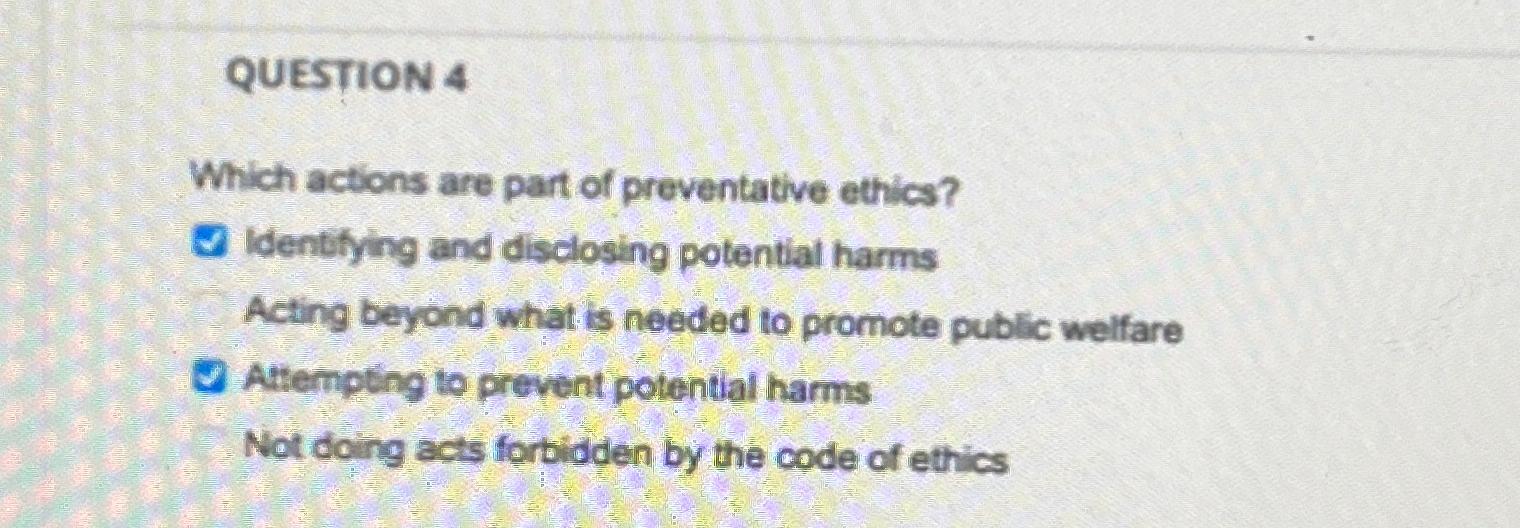 Solved QUESTION 4Which actions are part of preventative | Chegg.com