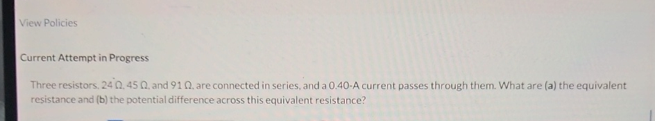 Solved View PoliciesCurrent Attempt in ProgressThree | Chegg.com