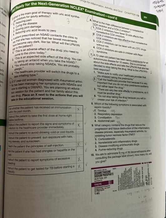 Solved W. yt it the main goal of therapy with uric acid | Chegg.com