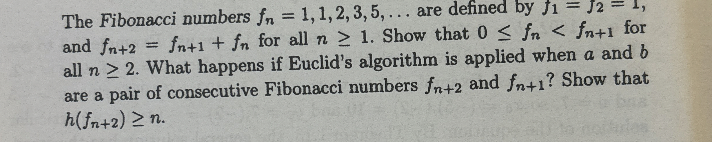 Solved The Fibonacci numbers fn=1,1,2,3,5,dots are defined | Chegg.com