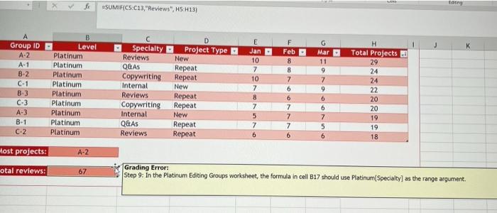 Solved the instruction said that, In cell B17 use the SUMIF | Chegg.com