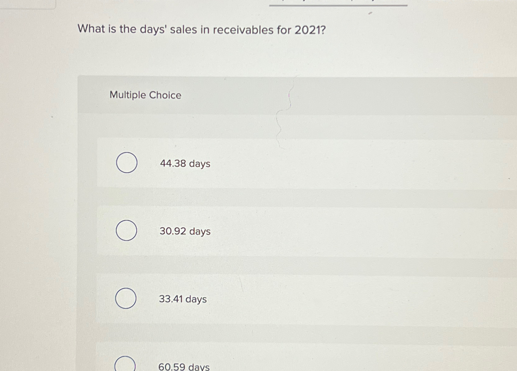 Solved What is the days' sales in receivables for | Chegg.com