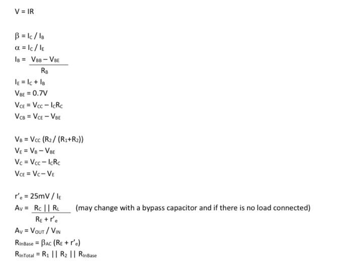 Solved +Vcc R1 } Rc HE Vout C2 Vin CH R RE Fig 2 Refer to | Chegg.com