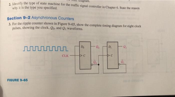 Solved 2. Identify the type of state machine for the traffic | Chegg.com