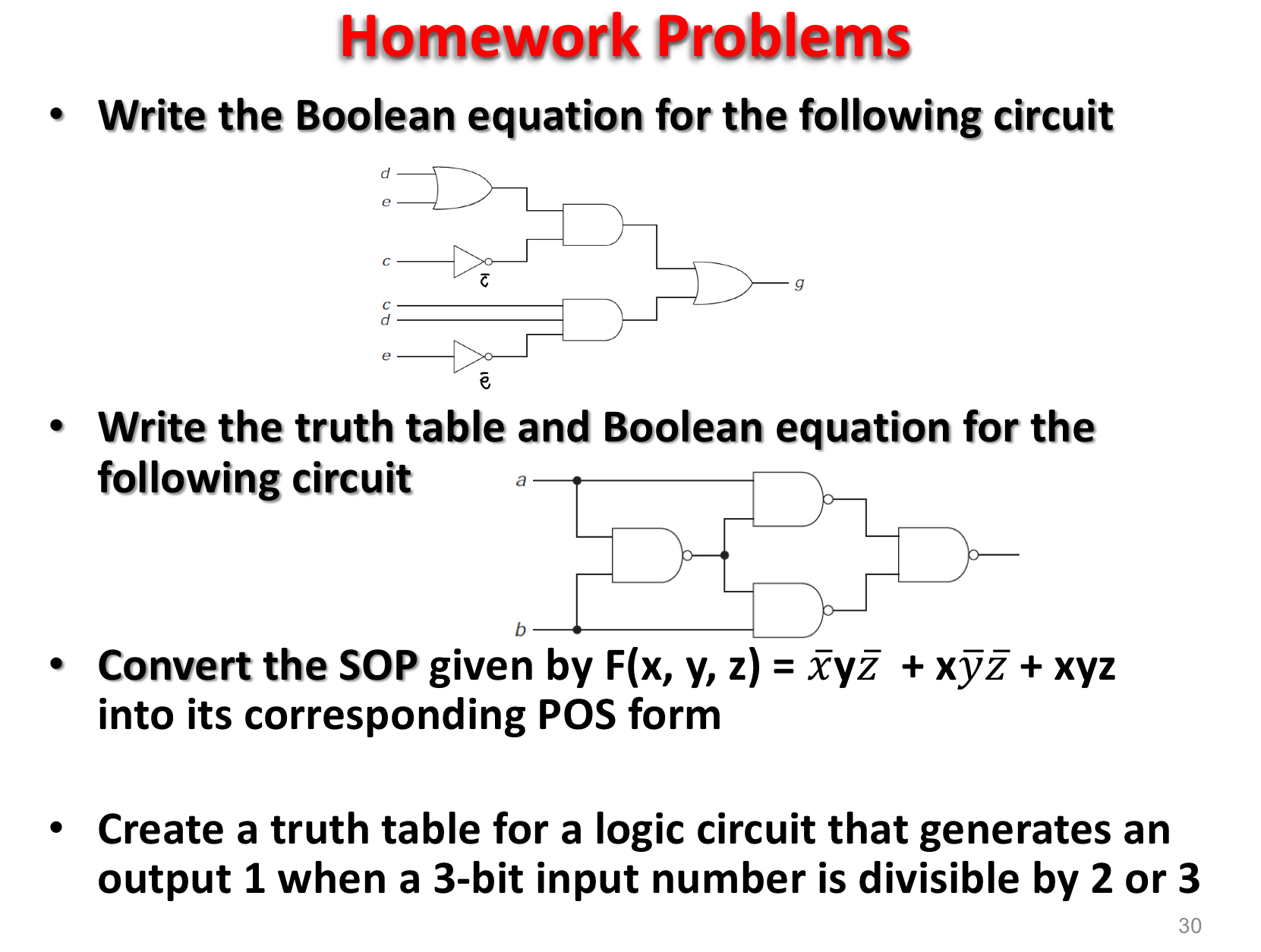 Solved Homework ProblemsWrite the Boolean equation for the | Chegg.com