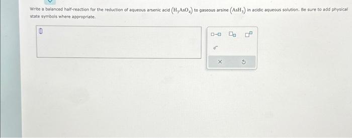 Solved Write a balanced half-reaction for the reduction of | Chegg.com