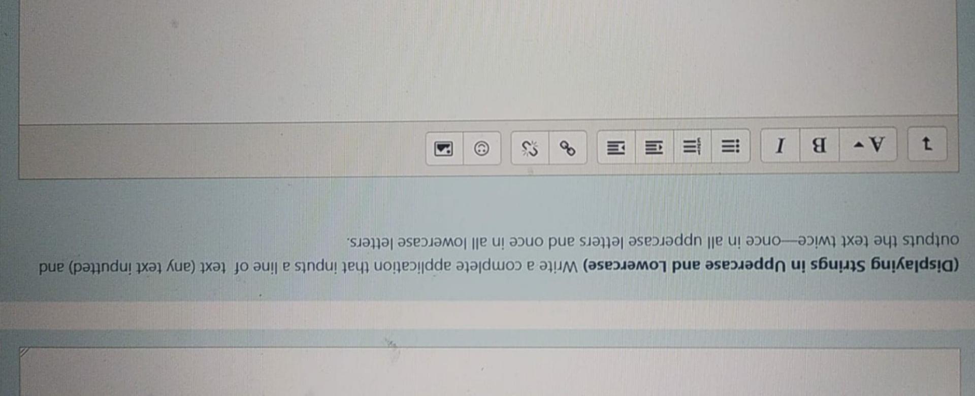 Solved (Displaying Strings in Uppercase and Lowercase) Write | Chegg.com