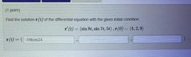 Solved Find the solution r(t) of the differential equation | Chegg.com