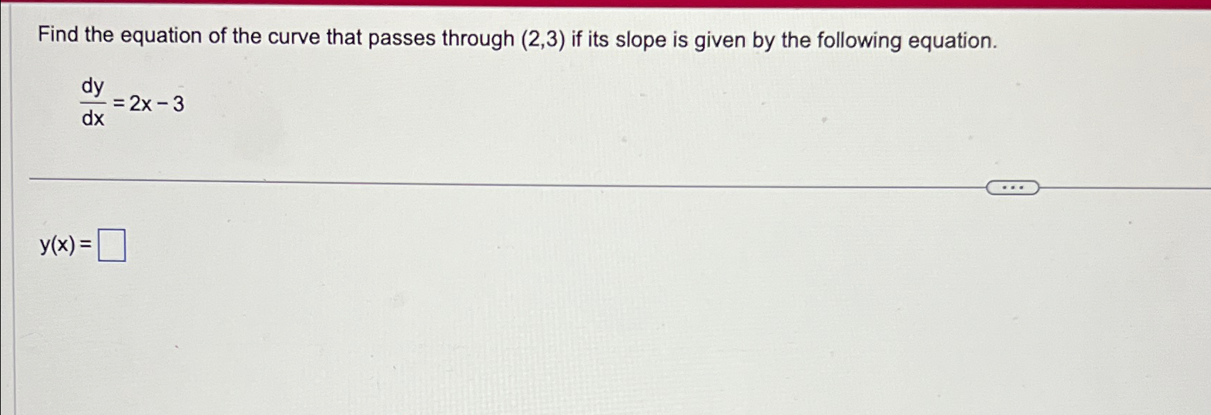 Solved Find the equation of the curve that passes through | Chegg.com