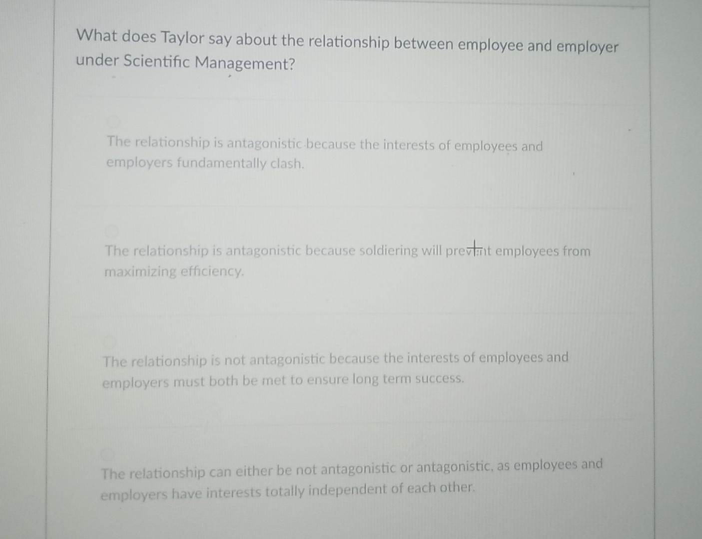 Solved What does Taylor say about the relationship between | Chegg.com