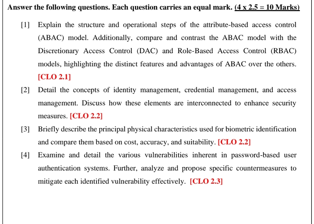 Solved Answer the following questions. Each question carries | Chegg.com