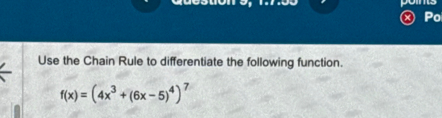 Solved Use the Chain Rule to differentiate the following | Chegg.com